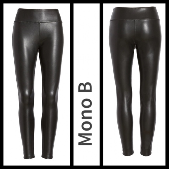 Mono B | Pants & Jumpsuits | Nwt Mono B Faux Leather Leggings | Poshmark